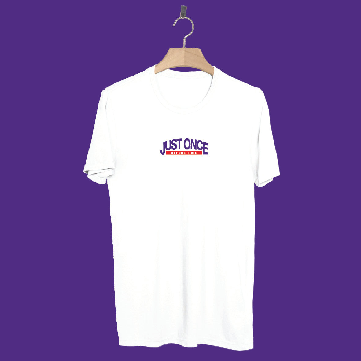 DOCKERS: JUST ONCE - TEXT FRONT CENTRE & LOGO BACK TEE – The Carlton Draft