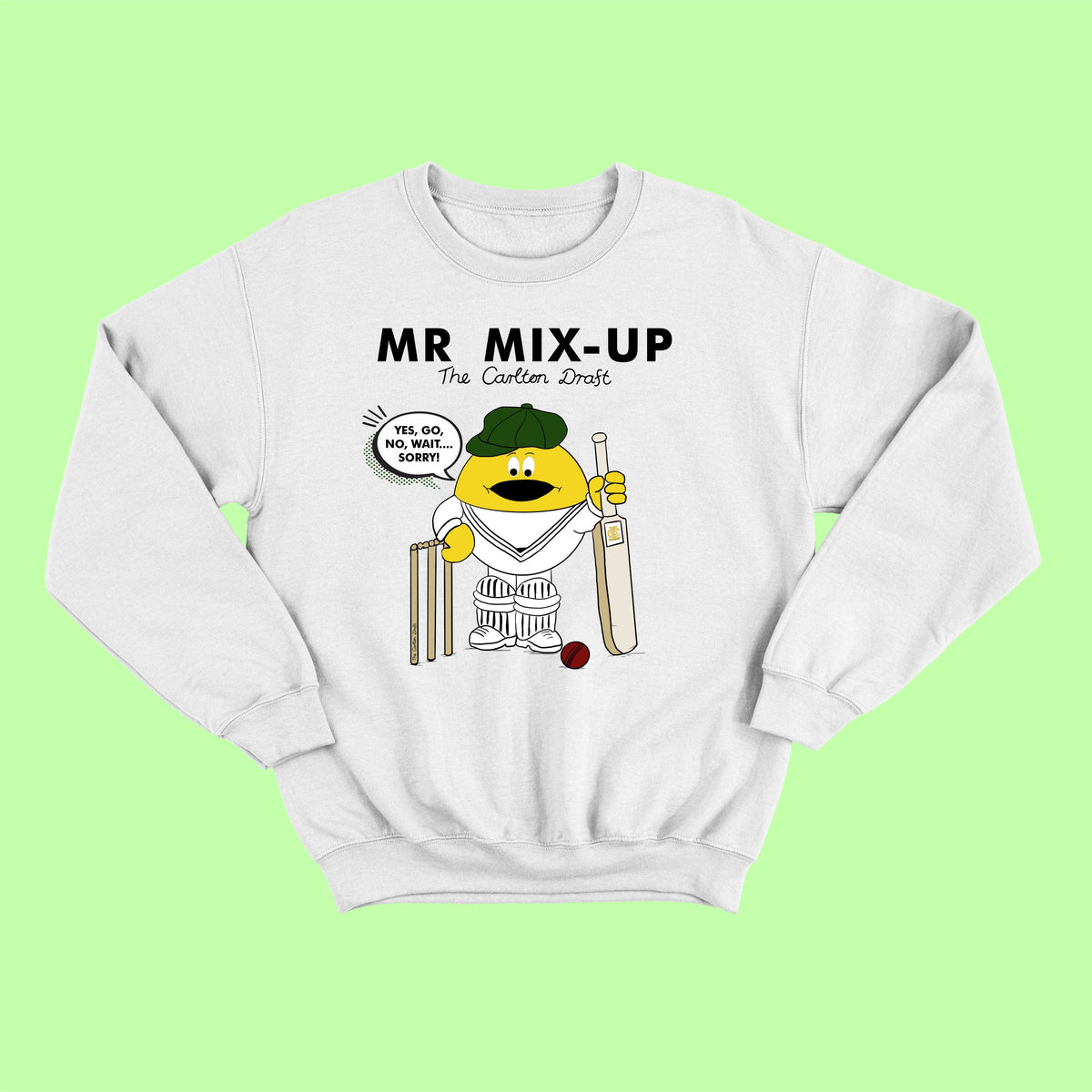 MR. MIX-UP - WHITE JUMPER – The Carlton Draft