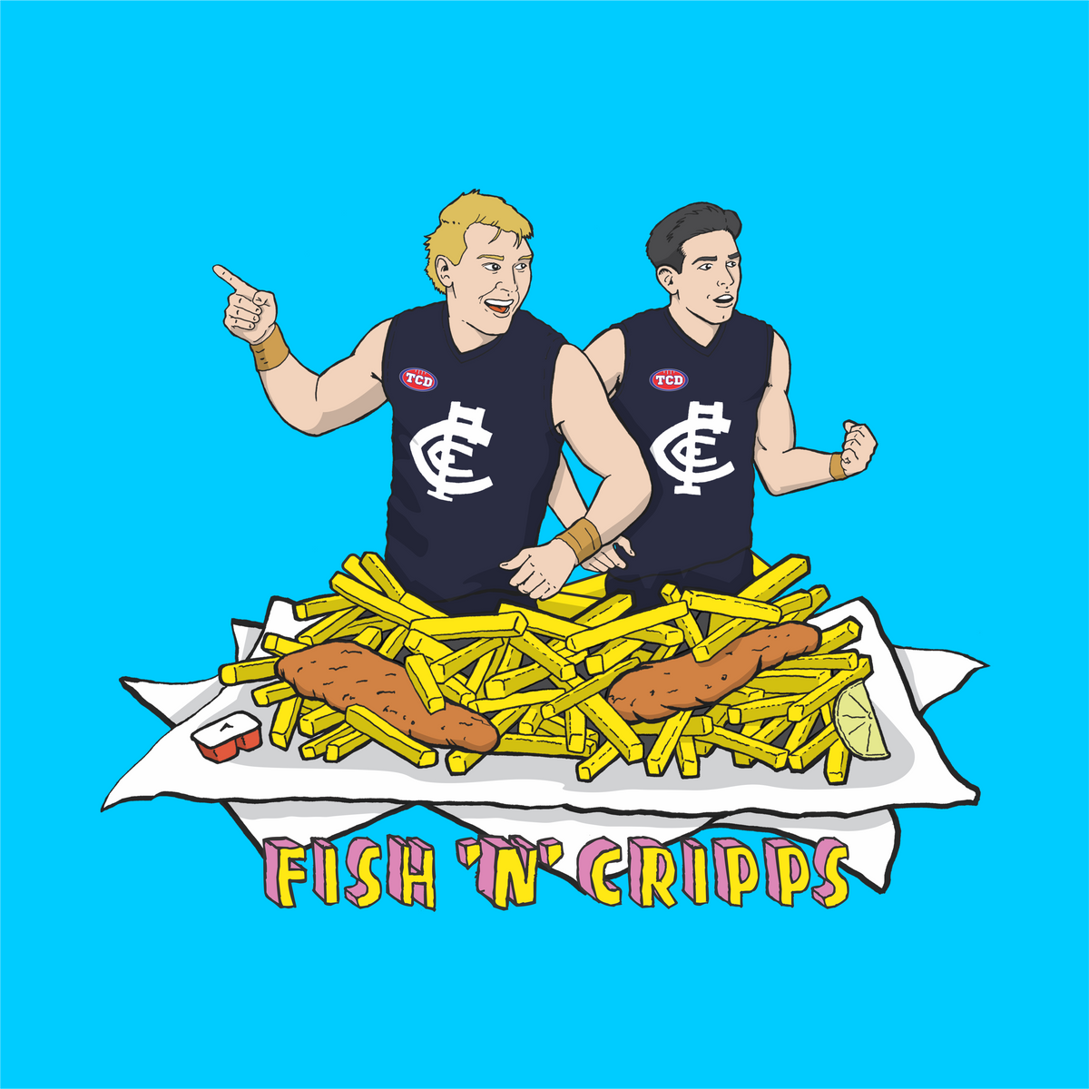 FISH AND CRIPPS TANK LARGE FRONT PRINT – The Carlton Draft
